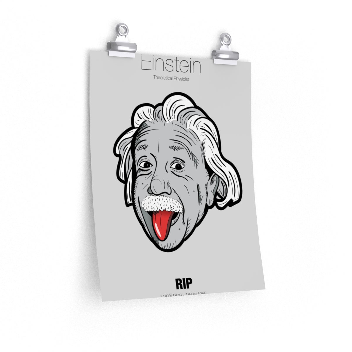 Ode to the Beloved Cheeky Albert Einstein Premium Matte Poster – Science Geek Club